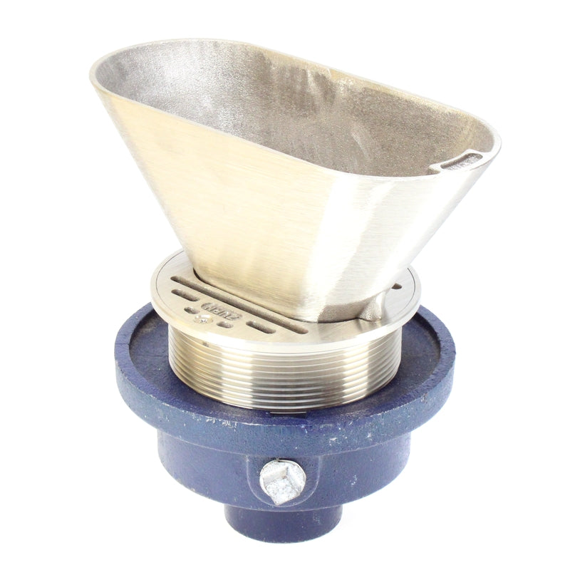 Zurn ZN211-BF-P Oval Funnel Floor Drain for Slab-On-Grade